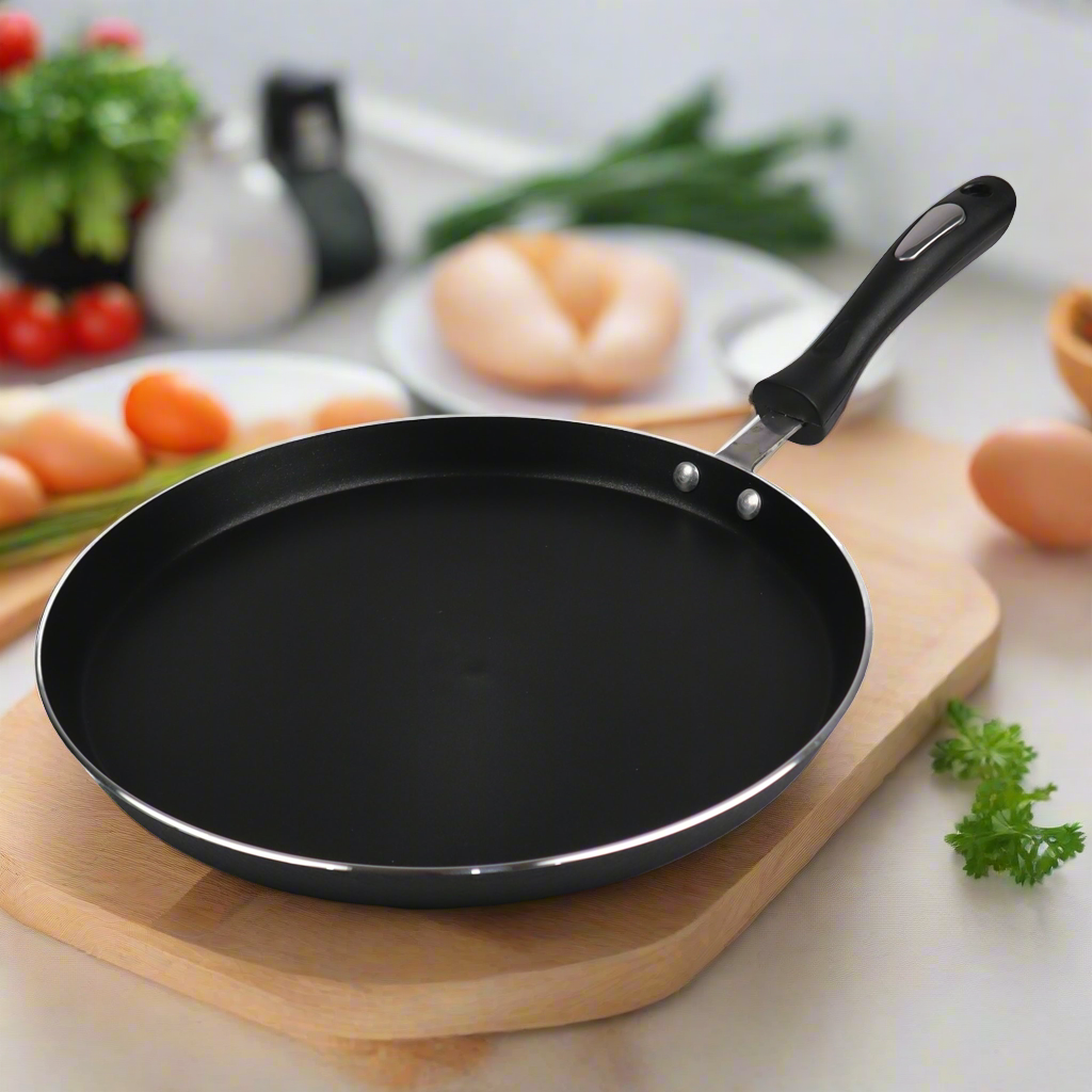 Nonstick Pizza Pan Premium paratha Pan Long Bakelite Handle – Chef Cookware