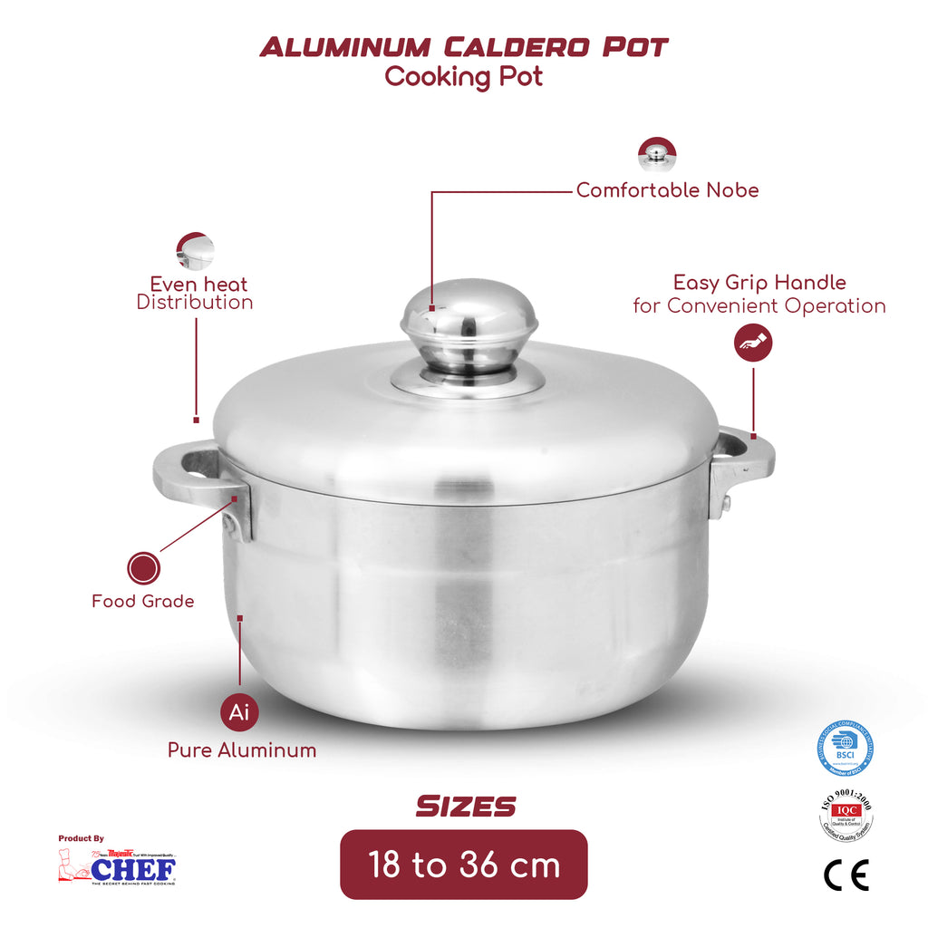 Shop Silver Cooking Pan / Biryani Pot At Affordable Price – Chef Cookware