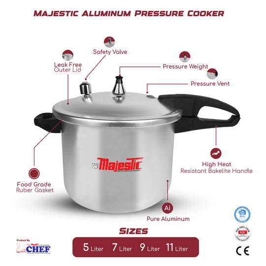 Best Quality Majestic Pressure Cooker Long Handle - Chef Cookware